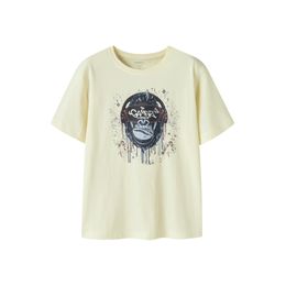 name it T-Shirt 'NKMVICTOR' Jungen Gr&ouml;&szlig;e 134/140 nachtblau / schoko / hellgelb / wei&szlig;