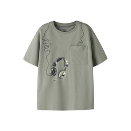 name it T-Shirt 'NKMVILIAN' Jungen Gr&ouml;&szlig;e 158/164 beige / khaki / schwarz