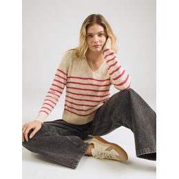 Vila Pullover 'VIPOCA' Damen Gr&ouml;&szlig;e M beige / schwarz