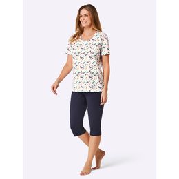 w&auml;schepur W&Auml;SCHEPUR Damen Capri-Pyjama, Gr. 36, bunt, 100% Baumwolle, Homewear-Sets