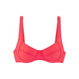Lascana Damen B&uuml;gel-Bikini-Top "Lolo", orange, Gr. 36, unifarben, Recycling-Polyamid, Bikini-Oberteile, in modischer Schnittform