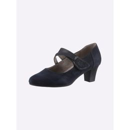 Jana Damen Pumps, Gr. 38, blau, Lederimitat, Textil, Schuhe