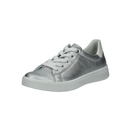 Ara Damen Sneaker "Ara Sneaker Leder", Gr. 38, silber, Leder, Schuhe