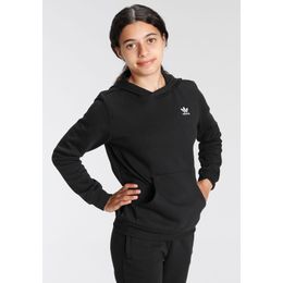 M&auml;dchen Kapuzensweatshirt "HOODIE", schwarz-wei&szlig;, Gr. 128, adidas originals, clean, Obermaterial: 70% Baumwolle, 30% Polyester, Sweatshirts