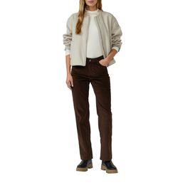s.Oliver Damen Cordhosecoffee braun, Gr. 34, unifarben, Cord, Obermaterial: 42% Polyester, 36% Baumwolle, 20% Viskose, 2% Elasthan, Hosen, im