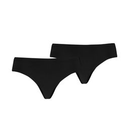 Puma Damen Brasilslip "Puma WOMEN MICROFIBER BRAZILIAN BRIEFS", Gr. Mschwarz, Microfaser, Obermaterial: 70% Polyamid, 30% Elasthan, Unterhosen