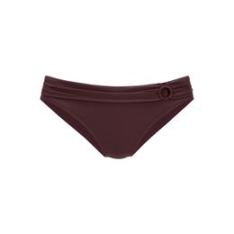 s.Oliver Damen Bikini-Hose "Rome", braun, Gr. 34, unifarben, Microfaser, Microfaser, Polyamid, Badehosen, mit Umschlagbund