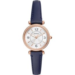 Fossil Uhr'CARLIE' Damen Gr&ouml;&szlig;e One Size marine / gold / wei&szlig;