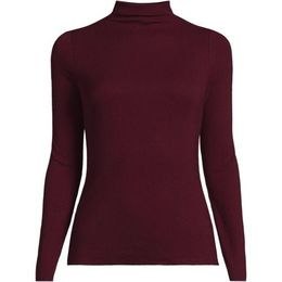 LANDS' END Softes Stehbund-Shirt, Damen,  Wei&szlig;, Elasthan/Viskose/Viskose-Mischung, by Lands' End