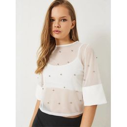 Bianco Lucci Bluse Damen Gr&ouml;&szlig;e S wei&szlig;