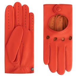 Roeckl Lederhandschuhe 'ROM AUTOFAHRER' Damen Gr&ouml;&szlig;e M mandarine / hellorange / dunkelorange
