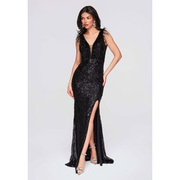Ombre Abendkleid Damen Gr&ouml;&szlig;e 38 schwarz Winterkleid