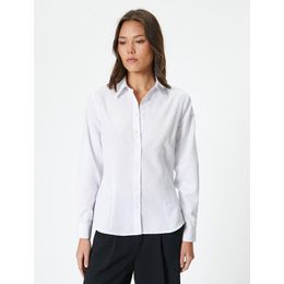 KOTON Bluse Damen Gr&ouml;&szlig;e XL wei&szlig;