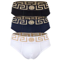 Versace Slip Herren Gr&ouml;&szlig;e S nachtblau / goldgelb / schwarz / wei&szlig;