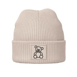 Neverless Beanie 'Teddy Polygon' male Beige size Onesize