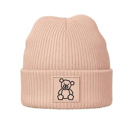 Neverless Beanie 'Teddy Polygon' male Pink size Onesize