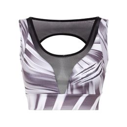 Plein Sport Sporttop 'Scratch' Damen Gr&ouml;&szlig;e XL lilameliert / schwarz / wei&szlig;