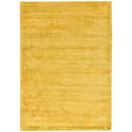 Teppich Tom Tailor HOME "Shine uni" Gr. 2, gold (goldfarben), B:85cm H:8mm L:155cm, Viskose, Teppiche, Teppich, Handweb Teppich, 100% Viskose, handgewebt, mit elegantem Schimmer