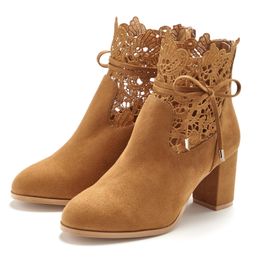 Lascana Damen High-Heel-Stiefelette, Gr. 42camelfarben, Obermaterial: 100% Textilmaterial. Decksohle: 100% Lederimitat. Futter: 100% Textilmaterial.