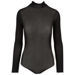 Body Urban Classics "Urban Classics Damen Ladies Mesh Turtleneck Body", Damen, Gr. L, US-Gr&ouml;&szlig;en, schwarz, 94% Polyamid, 6% Elasthan, Bodys Body