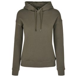 Hoodie Urban Classics "Urban Classics Damen Ladies Organic Hoody", Damen, Gr. L, olive, 100% Baumwolle, unifarben, Sweatshirts Hoodie