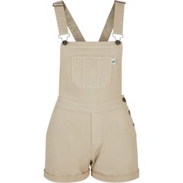Jumpsuit Urban Classics "Urban Classics Damen Ladies Organic Short Dungaree", Damen, Gr. XL, US-Gr&ouml;&szlig;en, sanftes wei&szlig; raw, 50% Baumwolle (Bio), 48% Baumwolle, 2% Elasthan, unifarben, ohne Ausschnitt, Overalls Jumpsuit