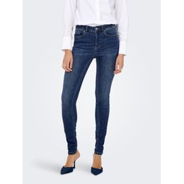 Only Damen Skinny-fit-Jeans "ONLLULU HW SKINNY PUSH UP MAS090 BF DNM"dunkelblau denim, Gr. XS, unifarben, Denim/Jeans, Obermaterial: 92% Baumwolle,