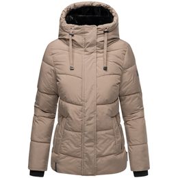 Steppjacke Navahoo "Sag ja XIV", Damen, Gr. S (36), grau (taupe), Oberstoff: 100% Polyester; Futter: 100% Polyester; Wattierung: 100% Polyester; &Auml;rmelfutter: 100% Polyester, figurumspielend h&uuml;ftbedeckend, hoch geschlossener Ausschnitt, &Auml;rmel ohne &Auml;rmelschlitz Rippstrickb&uuml;ndchen, Jacken Steppjacke, Warme gesteppte Winterjacke mit Kapuze