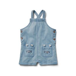 Tchibo - Kinder Chambray-Latzhose - Baby - Gr. 86/92 - dunkelblau