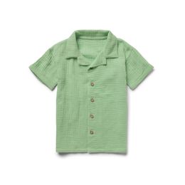 Tchibo - Kinder-Musselin-Hemd mit Kragen - Baby - Gr. 74/80 - gr&uuml;n