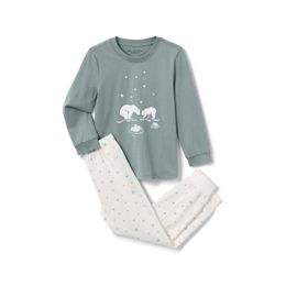 Tchibo - Kinder-Pyjama &raquo;Glow in the dark&laquo; - Kinder - Gr. 110/116 - silber/print