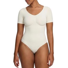 Cfab By Creamy Fabrics Shaping Bodysuit 'T-Shirt Bodysuit Sculpting Shapewear mit Slip' female White size 2XL