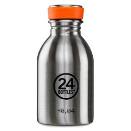 24Bottles Trinkflasche 'Steel' Herren Gr&ouml;&szlig;e XS/XL schwarz / silber