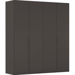 Dreht&uuml;renschrank Rauch "Kleiderschrank Schrank Garderobe W&auml;scheschrank BESTSELLER MONTCLAR", graphit, griffe graphit, B:201cm H:223cm T:60cm, Holzwerkstoff, Schr&auml;nke, Dreht&uuml;renschrank, Front in Glas/Hochglanz/Dekor/Grauspiegel in 5 Breiten MADE IN GERMANY