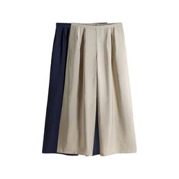 The Set Pants female Beige, Blue size 10