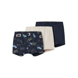 Trunk name it "NMMTIGHTS 3P NAVY GAMER", Jungen, Gr. 110, 3 Stk., navy blazer, Jersey, Obermaterial: 95% Baumwolle, 5% Elasthan, bedruckt, unifarben, eng, Unterhosen Trunk