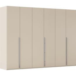 Dreht&uuml;renschrank Rauch "Kleiderschrank Schrank Garderobe W&auml;scheschrank BESTSELLER MONTCLAR", beige (champagner), griffe chrom, B:301cm H:223cm T:60cm, Holzwerkstoff, Schr&auml;nke, Dreht&uuml;renschrank, Front in Glas/Hochglanz/Dekor/Grauspiegel in 5 Breiten MADE IN GERMANY