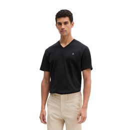 Marc O'Polo V-Shirt MARC O'POLO, Herren, Gr. M, schwarz, Obermaterial: 100% Baumwolle, V-Ausschnitt, Shirts V-Shirt