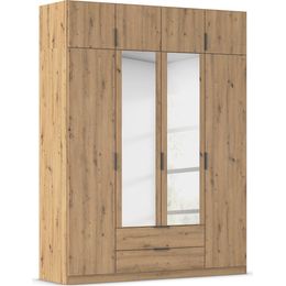Kleiderschrank Rauch "Dreht&uuml;renschrank Schrank Garderobe Ankleide Schlafzimmer LAGOA", eiche artisan, B:181cm H:235cm T:54cm, Holzwerkstoff, Schr&auml;nke, Kleiderschrank, ger&auml;umige Schubladen, 3 Breiten, optional mit Aufsatz MADE IN GERMANY