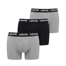 Levi's Boxershorts LEVI'S "LEVIS MEN REPEAT LOGO BOXER BRIEF", Herren, Gr. L, grau combo, Obermaterial: 95% Baumwolle, 5% Elasthan, k&ouml;rpernah, Unterhosen Boxershorts
