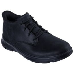Schn&uuml;rboots Skechers "ARCH FIT GARZA", Herren, Gr. 40, schwarz, Leder, unifarben, Schuhe Schn&uuml;rboots, Freizeitschuh, Trekkingschuh mit Slip-ins