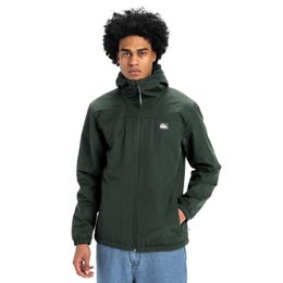 Regenjacke Quiksilver "Overcast 3K Warm", Herren, Gr. S, gr&uuml;n (trekking gr&uuml;n), Obermaterial: 65% Walkfrottier, 35% Nylon;, Jacken Regenjacke