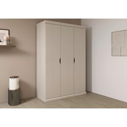 Kleiderschrank Rauch "Dreht&uuml;renschrank Schrank Garderobe W&auml;scheschrank Schlafzimmer MARLENE", beige (champagner), B:136cm H:203cm T:56cm, Holzwerkstoff, Schr&auml;nke, Kleiderschrank, in 3 Breiten 91/136/181 cm im Landhaus-Stil MADE IN GERMANY