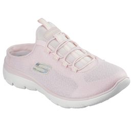 Sabot Skechers "SUMMITS-SIMPLY SWEET", Damen, Gr. 39, rosa, Textil, Schuhe Sabot, Freizeitschuh, Sommerschuh, Hausschuh mit weicher Innensohle
