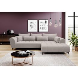 Ecksofa WERK2 "Garay, XXL-Liegefl&auml;che: elektrisch ausziehbar auf ca. 228&times;126 cm", beige, B:287cm H:64cm T:220cm, 100% Polyester, Sofas, Ecksofa, Luxus in &Uuml;bergr&ouml;&szlig;e: XXL-Liegefl&auml;che, Komfort-Ottomane & stilvolle F&uuml;&szlig;e