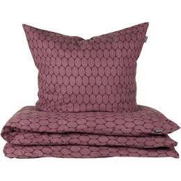 Bettw&auml;sche Schiesser "Drops aus weichem Baumwollflanell in Ton-in-Ton Optik", mauve, B/L: 135cm x 200cm, 1 Stk., 1 Stk., Feinbiber, B/L: 80cm x 80cm, 2 Stk., Feinbiber, Obermaterial: 100% Baumwolle, Bettw&auml;sche, Bettw&auml;sche, Made in Green