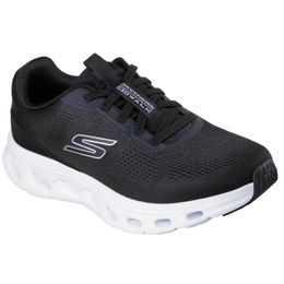 Slip-On Sneaker Skechers "GO WALK GLIDE-STEP 2.0", Herren, Gr. 47, schwarz, wei&szlig;, Synthetik, Textil, Schuhe Slip-On Sneaker, Sportschuh, Freizeitsneaker, Halbschuh in veganer Verarbeitung