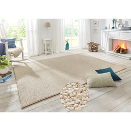 Teppich Hanse Home "Wolly 2" Gr. 6, beige (creme), B:200cm H:12mm L:300cm, Kunstfaser, Teppiche, Teppich, Flachgewebe, L&auml;ufer, Skandi, Woll-Optik, Esszimmer, Wohnzimmer, Flur
