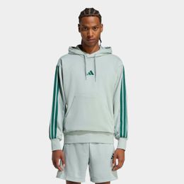 Kapuzensweatshirt adidas Sportswear "M 3S FT HD", Herren, Gr. L, wonder sage, collegiate gr&uuml;n, Obermaterial: 55% Baumwolle, 36% Polyester, 9% Viskose, Sweatshirts Kapuzensweatshirt