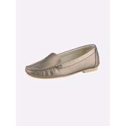 Slipper CLASSIC, Damen, Gr. 37, goldfarben, Glattleder, Rindsleder, Schuhe Slipper